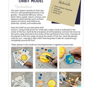 SOLAR SYSTEM Planet Model Rotating Spinner | Outer Space Study Activity ...