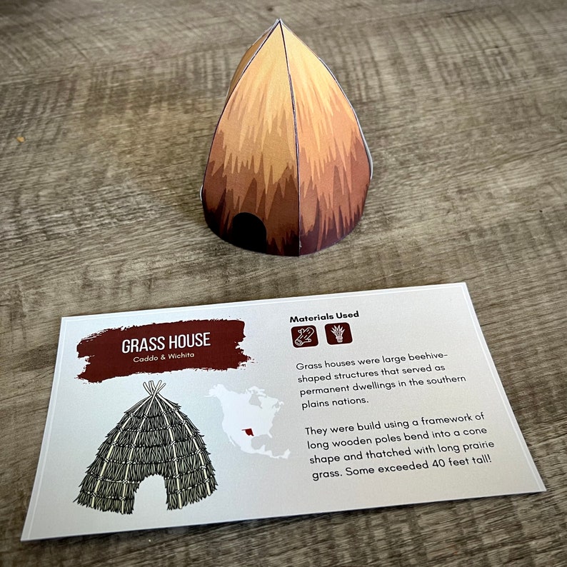 NATIVE AMERICAN Shelters Dwellings Eight 3D Paper Models - Etsy