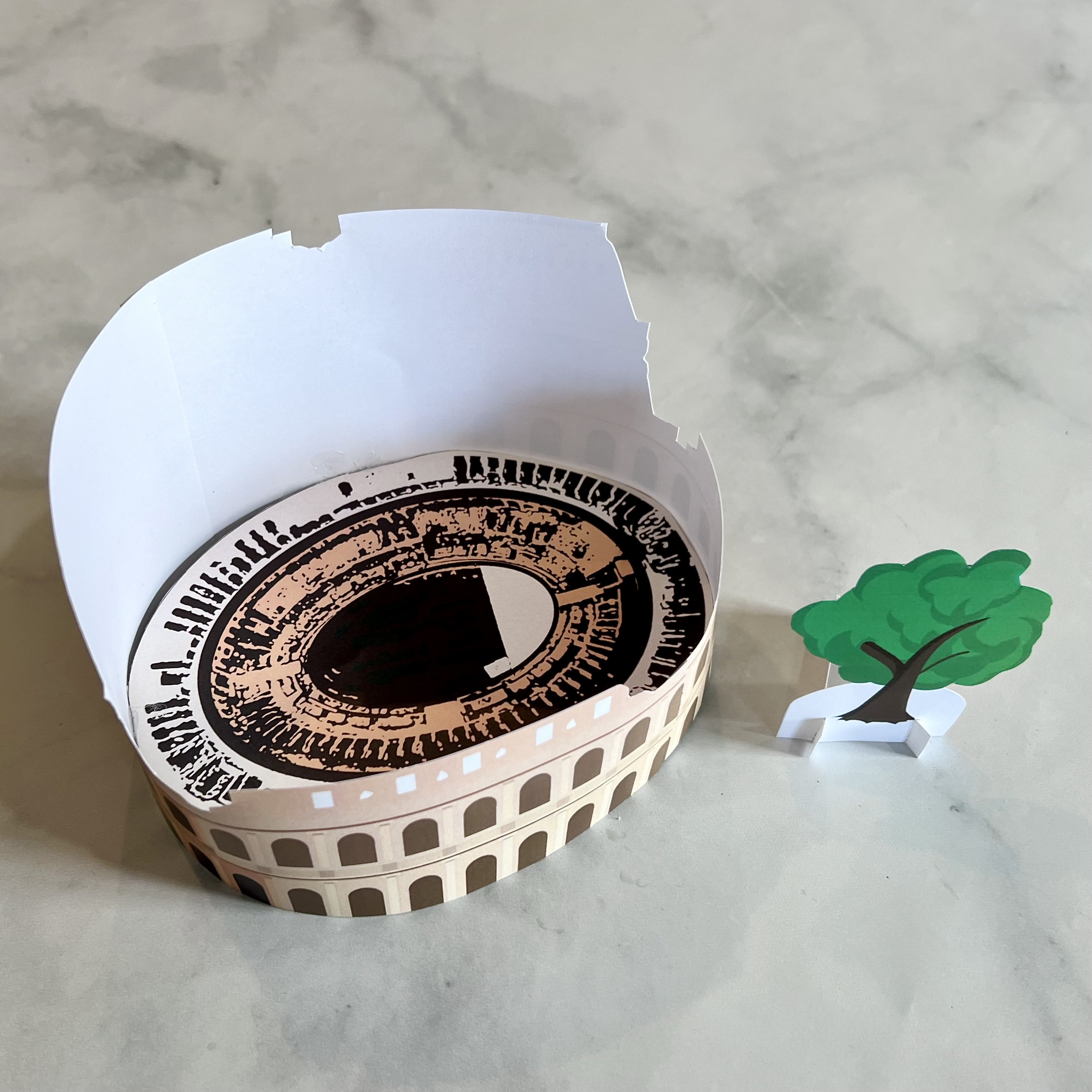 Italy Italian Printable 3D Paper Model Diorama Europe Landmark Roman ...