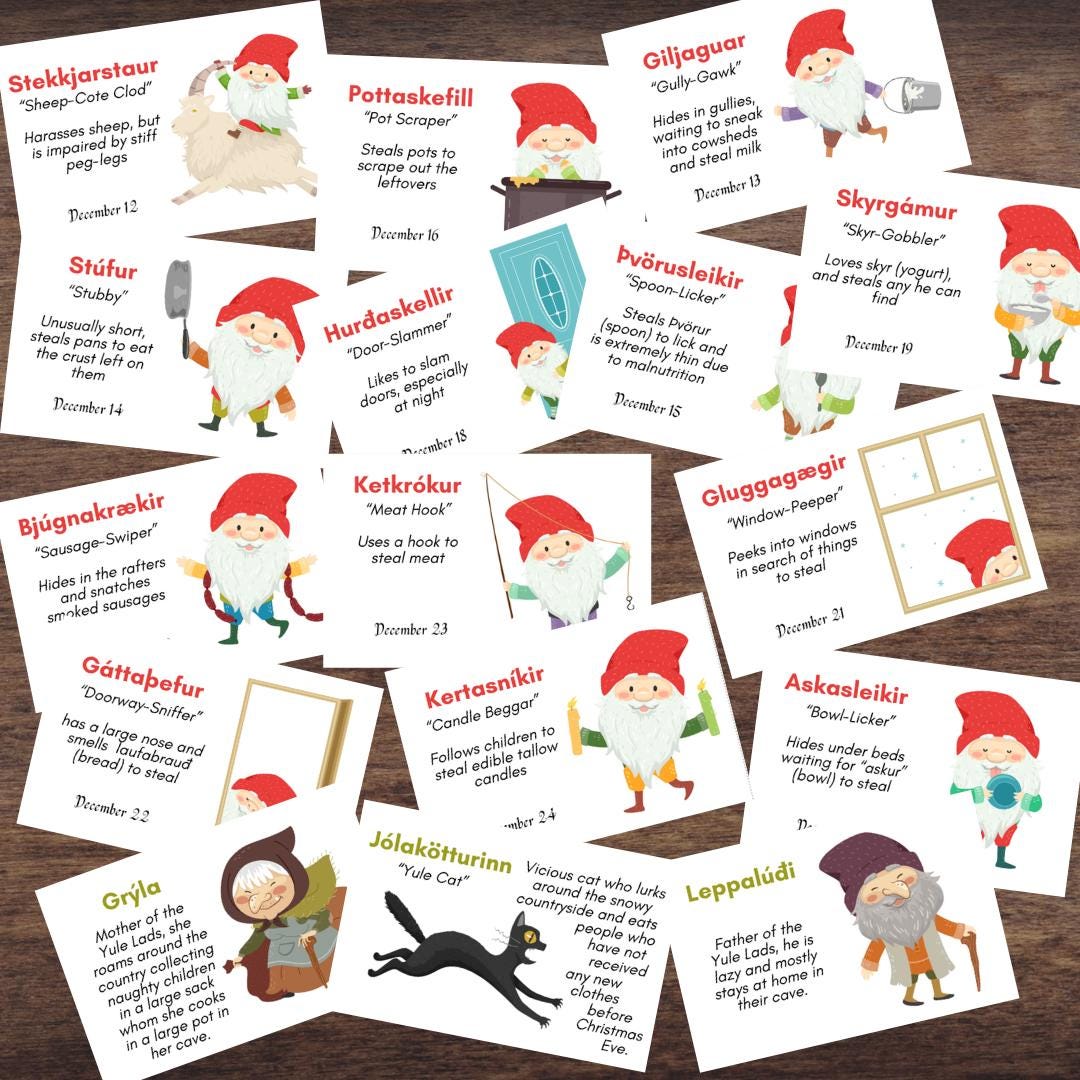 ICELAND Scandinavia YULE Lads, Grýla, Leppalúði & Jólakötturinn ...