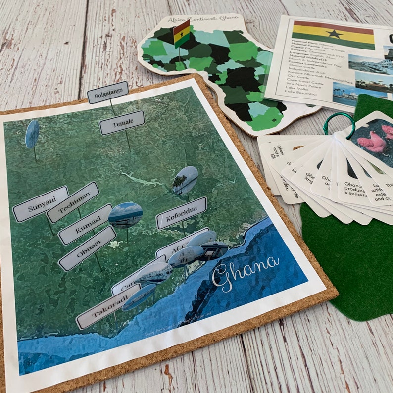Montessori Inspired GHANA West Africa Geography Mini Unit - Etsy