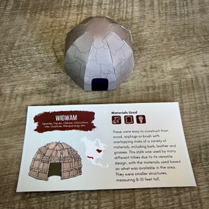 NATIVE AMERICAN Shelters Dwellings Eight 3D Paper Models Tipi ...