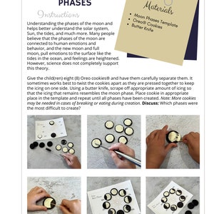 PHASES of the MOON Slider, Moon Geography Labeling & Oreo Phases ...