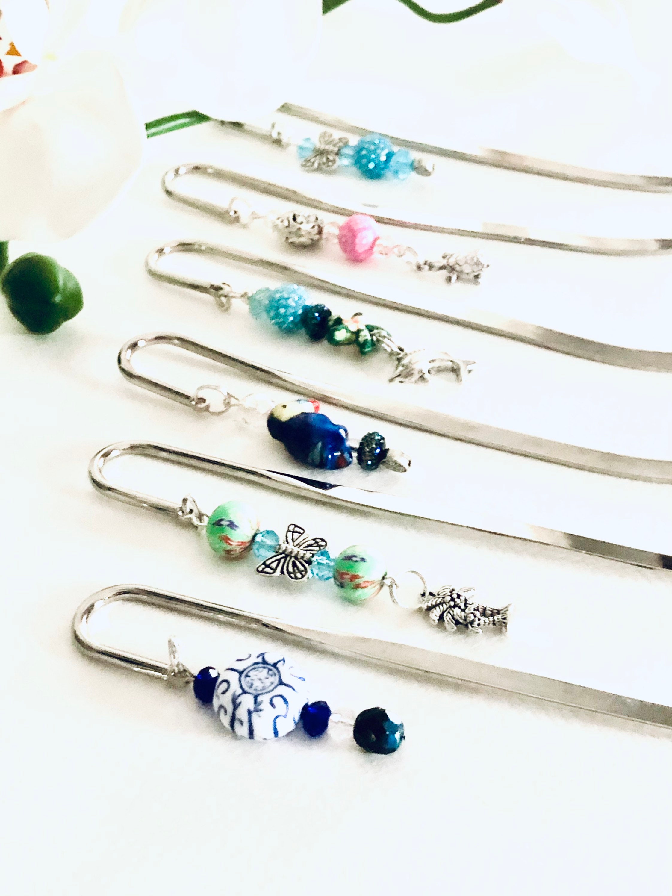 Shepherd Hook Bookmarks:- Wedding Favor Bookmarks- Book Lover Gift ...