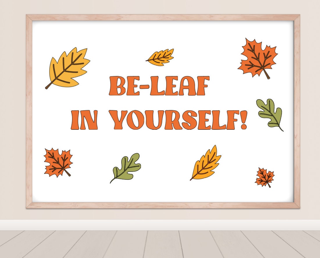 Be-leaf in Yourself Bulletin Board Kit - Etsy
