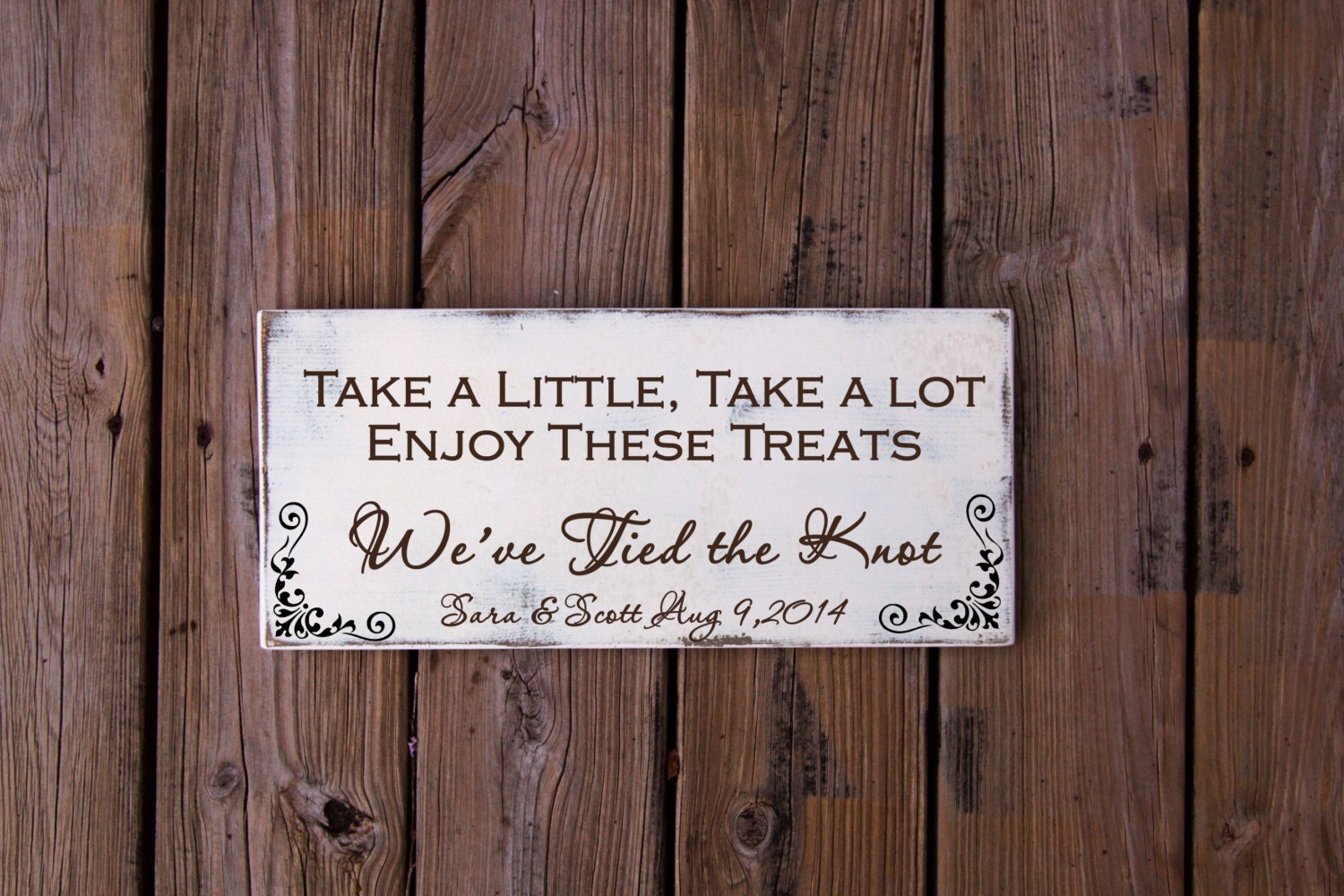 Take a Little Take A Lot We've Tied the Knot 7in x | Etsy