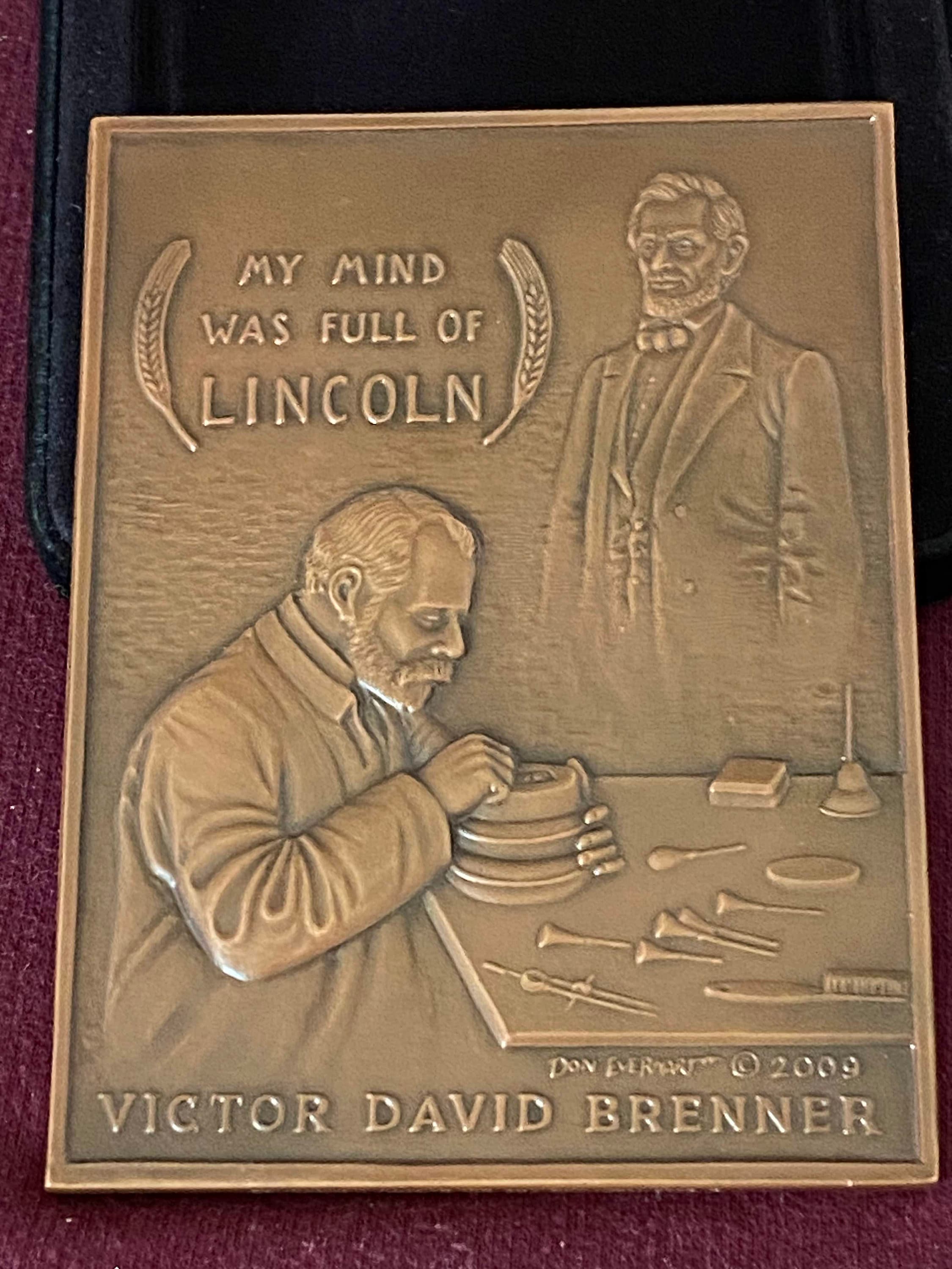 Victor David Brenner Bronze Plaque - Abraham Lincoln - RARE Double Sided Plaque - Etsy