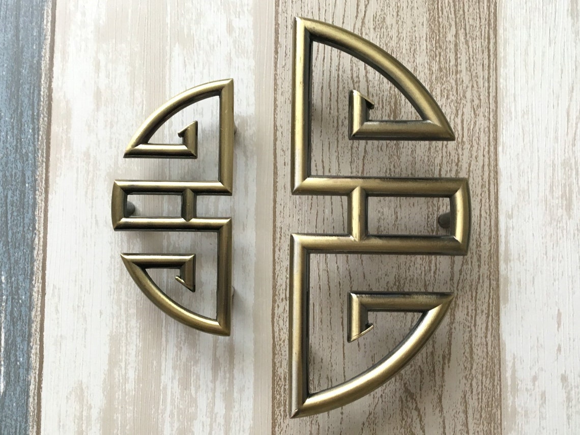 Vintage Style Half Circle Cabinet Door Handles Antique Bronze | Etsy