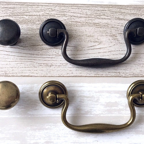 3.75 Vintage Style Drop Handle Bail Drawer Pulls Handles Dresser Pull ...