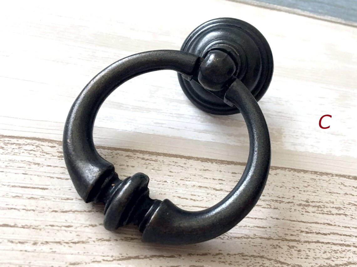 6 Vintage Style Bail Drawer Pull Handle Dark Antique | Etsy