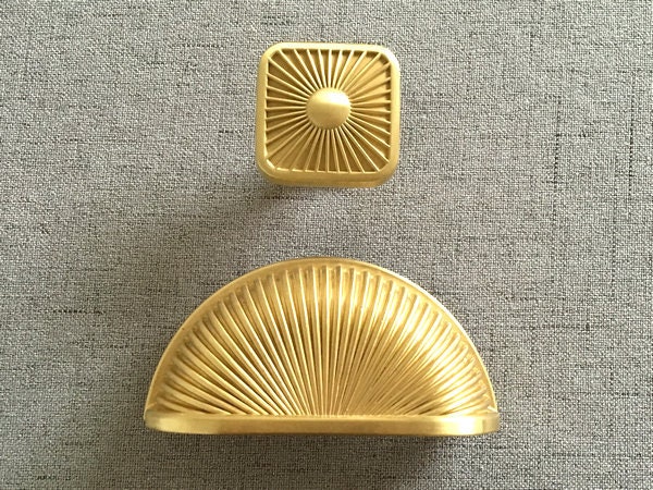 3 Gold Cup Drawer Pull Bin Cabinet Pull Handles Drawer Pulls | Etsy