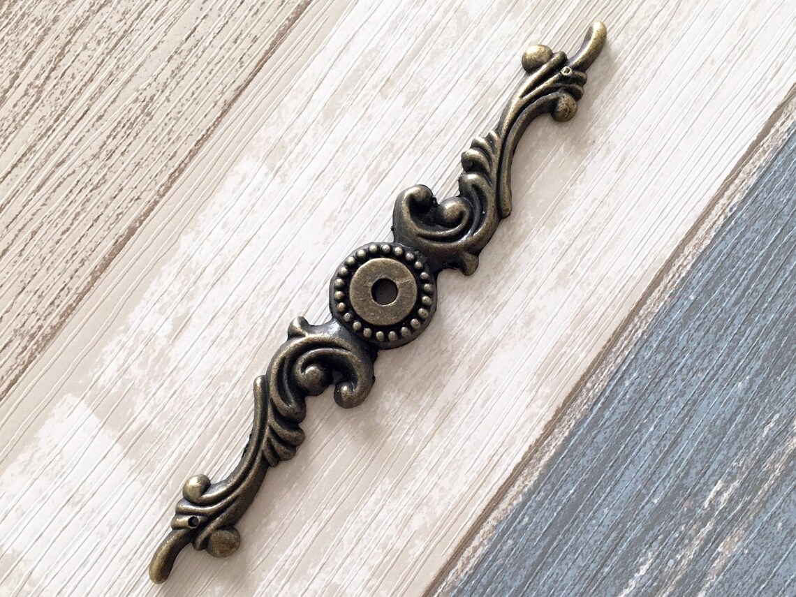 Vintage Look Drawer Pull Knob Back Plate Drawer Pulls - Etsy