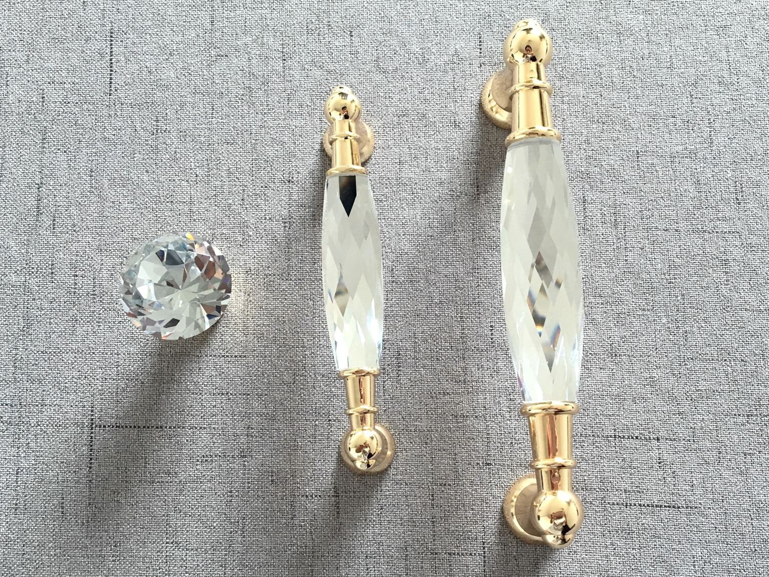 3.75 5 Crystal Cabinet Pulls Handles Glass Drawer - Etsy