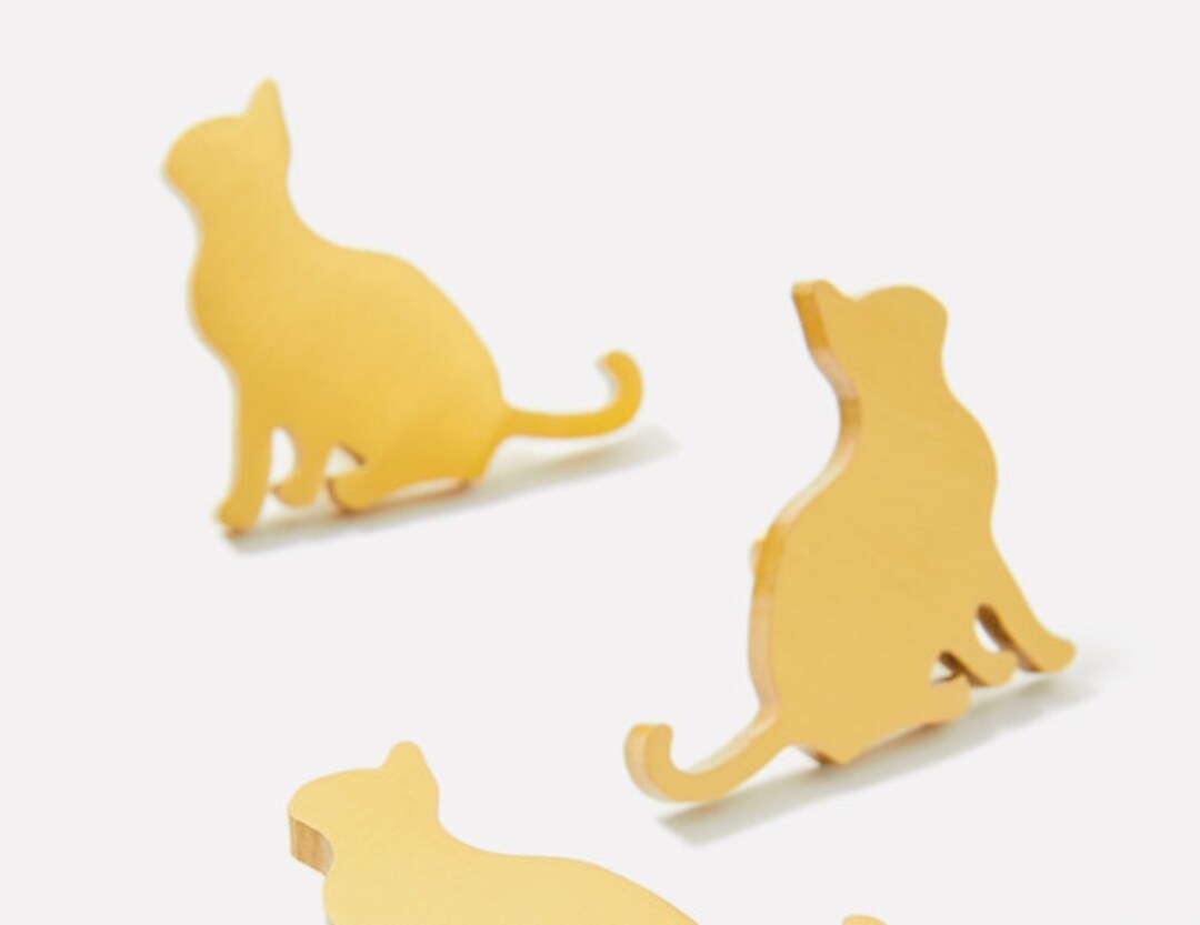 Cat Drawer Knob Pull Cabinet Knob Pulls Dresser Knobs Brass Gold Kids ...