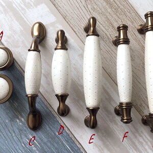 3.75" 5" Cream Cabinet Pull Handles Drawer Pulls Handle Dresser Knob ...