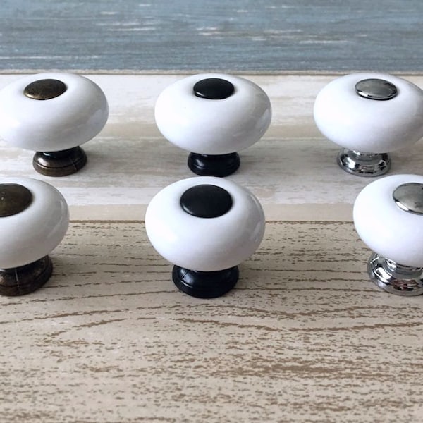 White Knobs - Etsy
