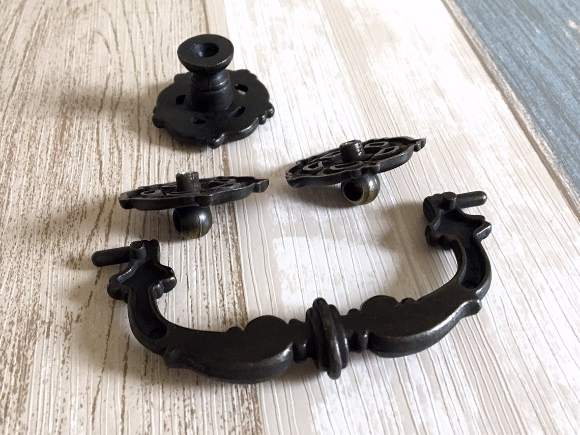 3.5 Vintage Style Drawer Pulls Handle Knob Antique Gold - Etsy