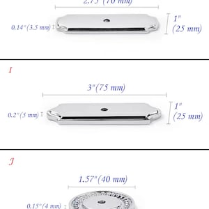 Polished Chrome Brass Cabinet Knobs Backplates Shiny Silver Cupboard ...