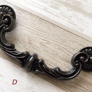 6" Vintage Style Bail Drawer Pull Handle Dark Antique Bronze Drop ...