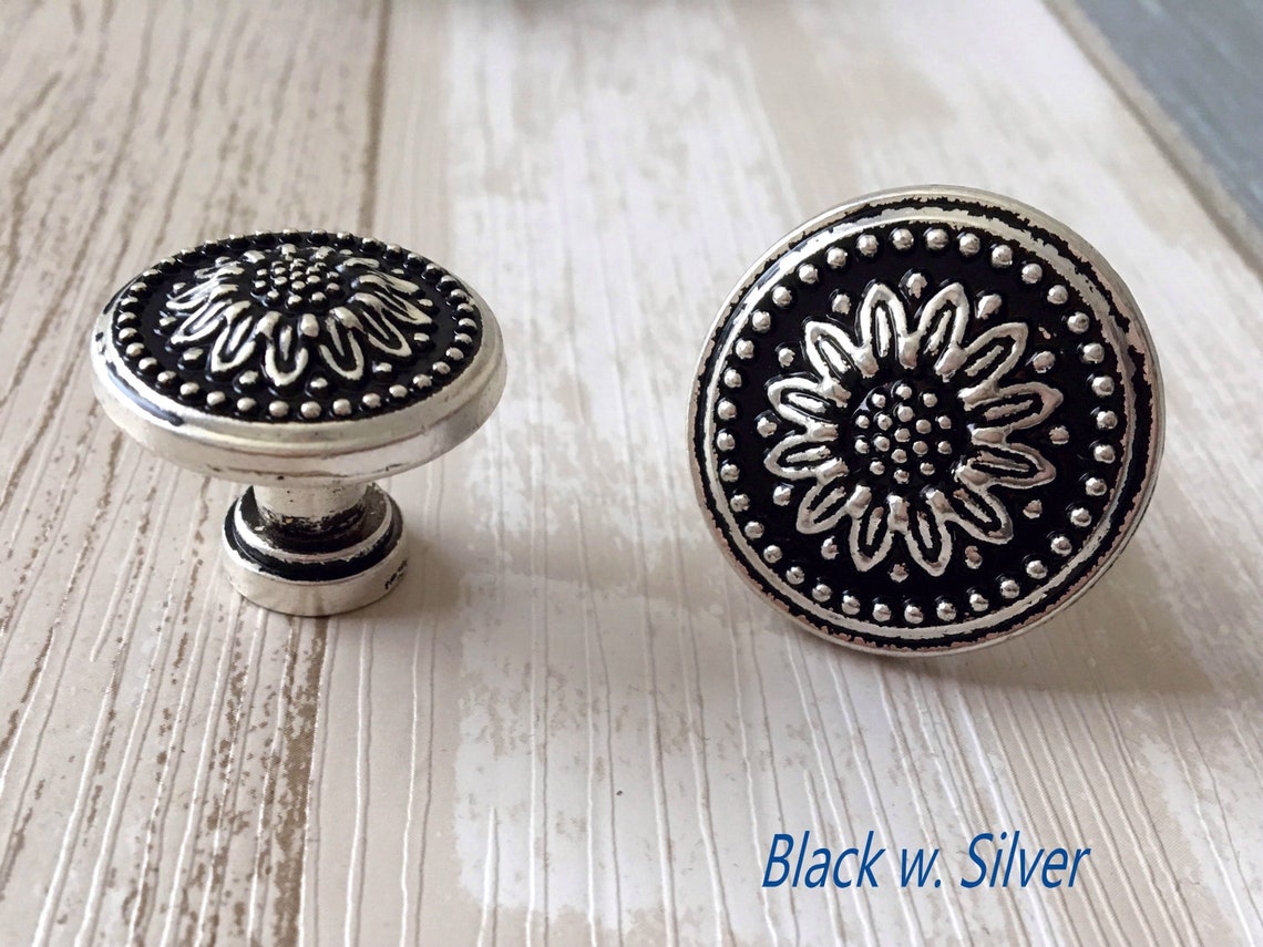Floral Knobs Shabby Chic Flower Drawer Knob Pull Cabinet Knob | Etsy
