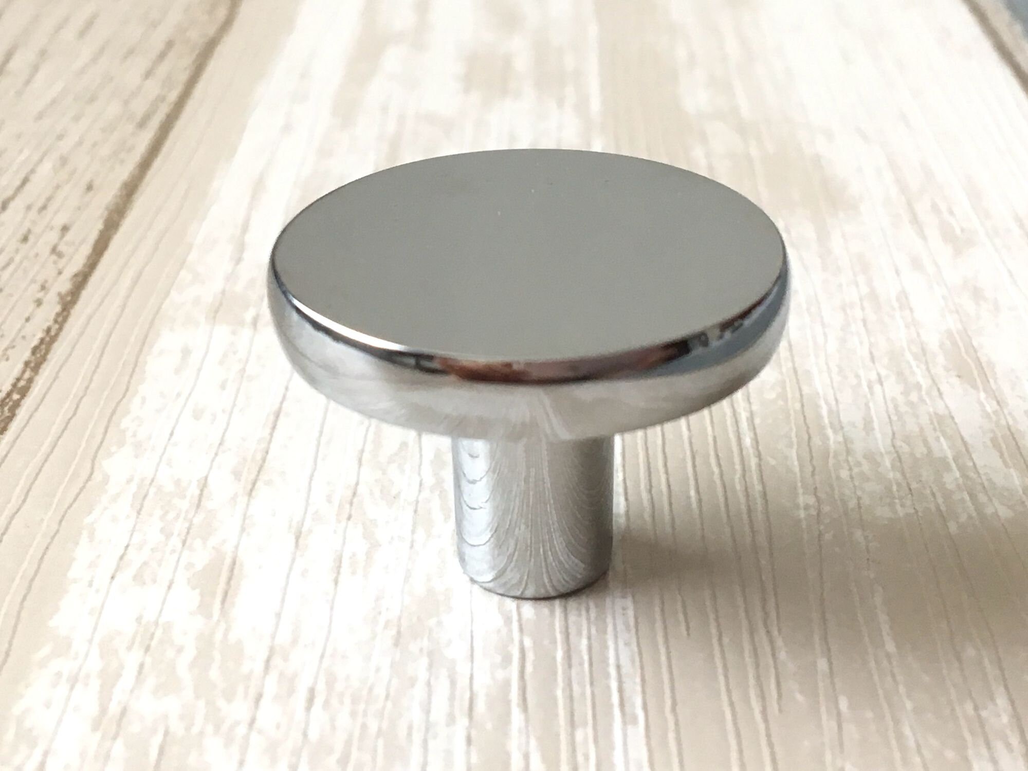 Circle Knob Polished Chrome Silver Knobs Drawer Pulls Drawer - Etsy