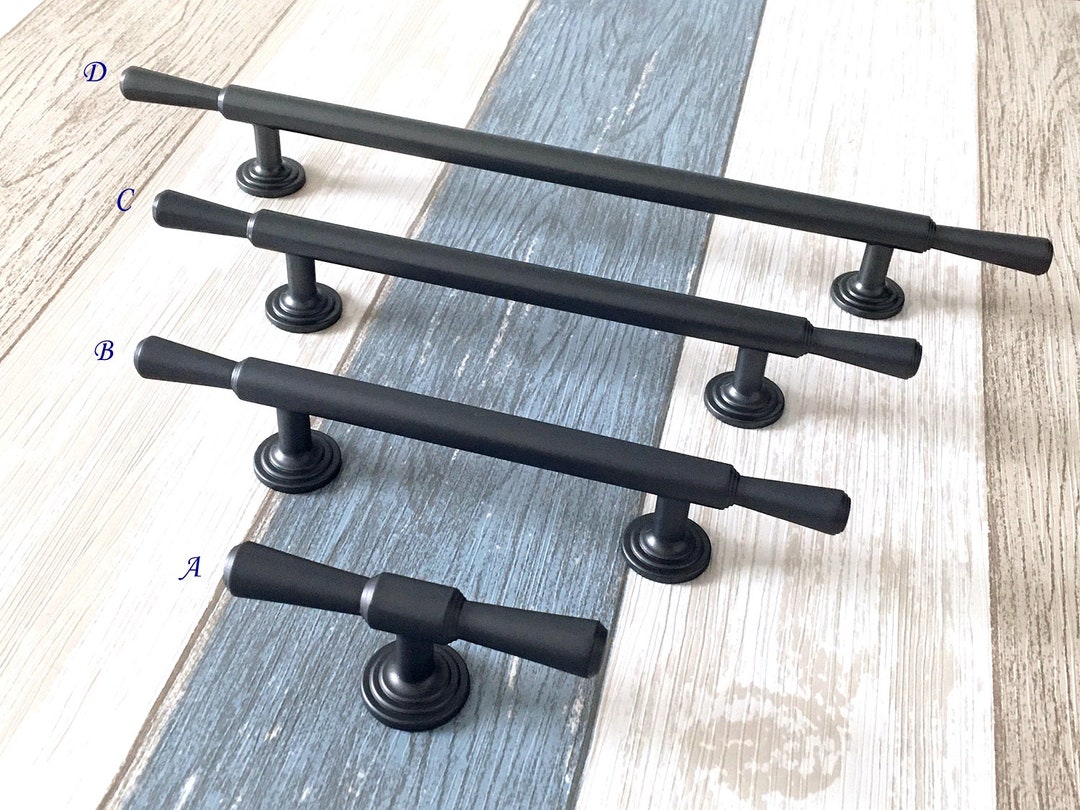Gunmetal Black Dark Gray Cabinet Handles Pulls Drawer Pull Handles ...