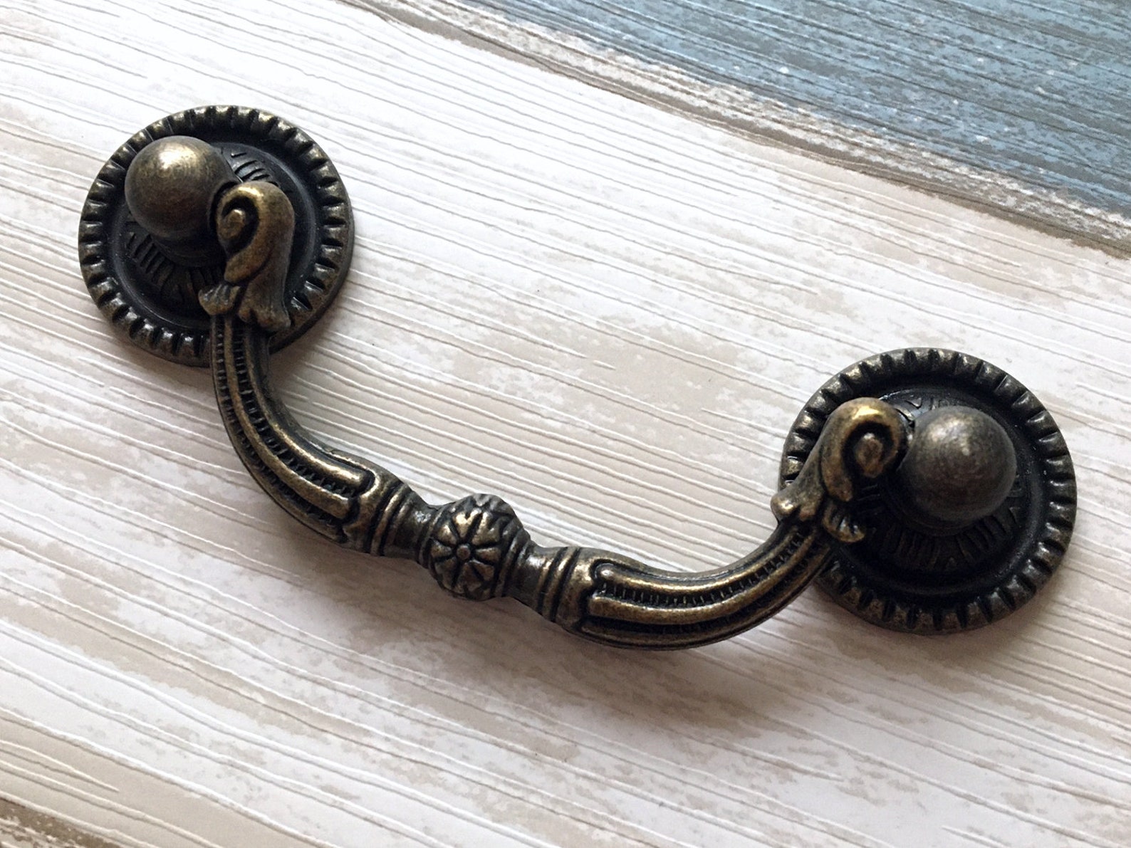 3 Vintage Style Bail Drawer Pull Handle Dresser Pulls - Etsy