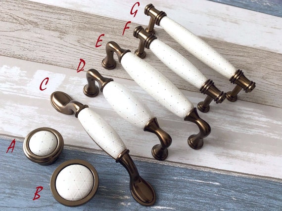 3.75 5 Cream Cabinet Pull Handles Drawer Pulls - Etsy