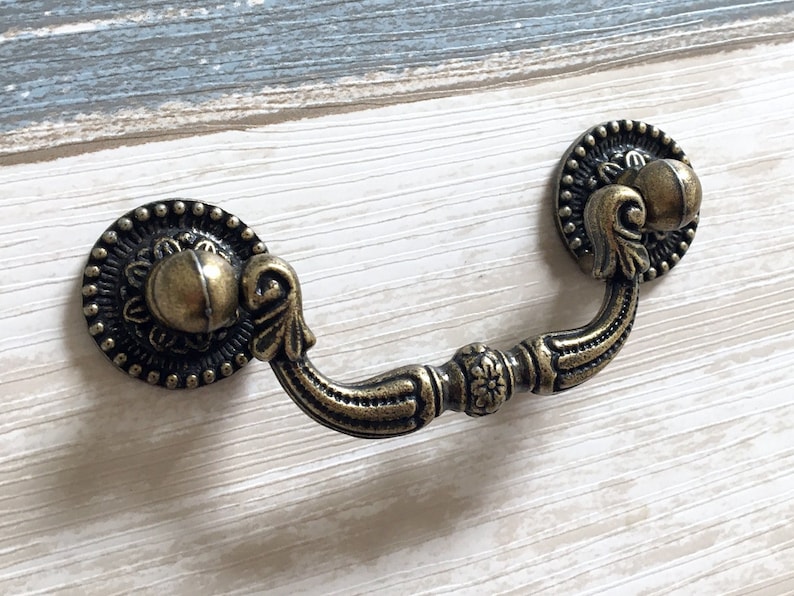 2 5 Vintage Style Bail Drawer Pulls Handle Dresser Pull Etsy
