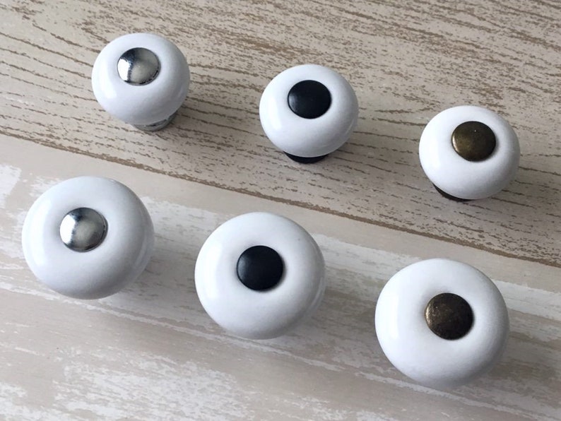White Knob Cabinet Knobs Pulls Handles Drawer Pull Handles | Etsy