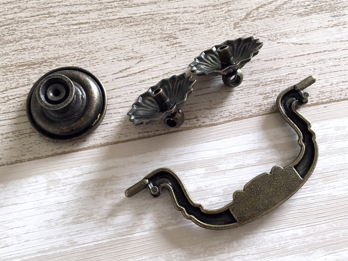 3.75 Vintage Style Drawer Pulls Handle Antique Bronze | Etsy