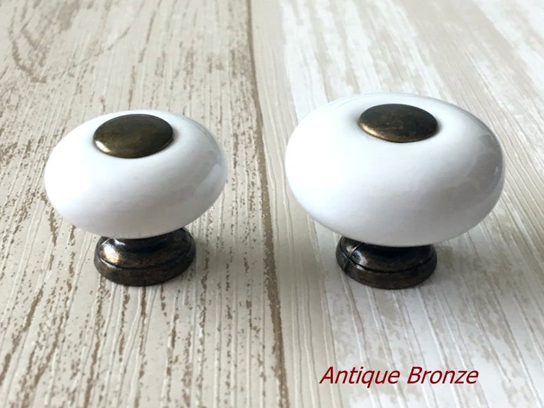 White Knob Cabinet Knobs Pulls Handles Drawer Pull Handles | Etsy
