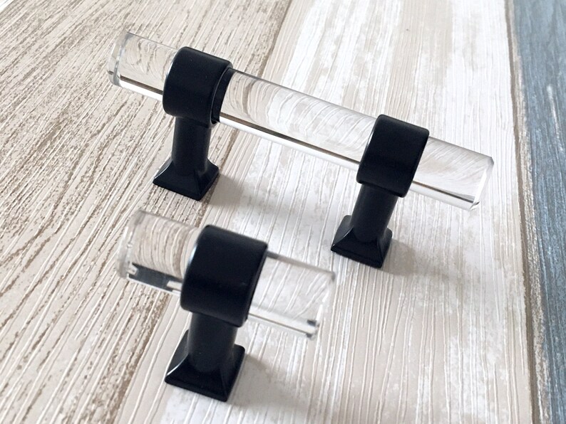 2 Acrylic Drawer Pull Cabinet Pulls Handle Glass Crystal Look - Etsy