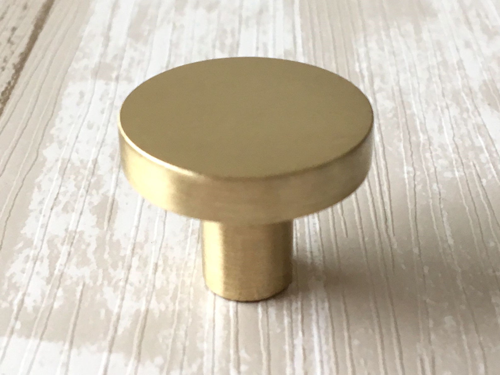 Circle Knob Brushed Gold Knobs Drawer Pulls Drawer Knob - Etsy