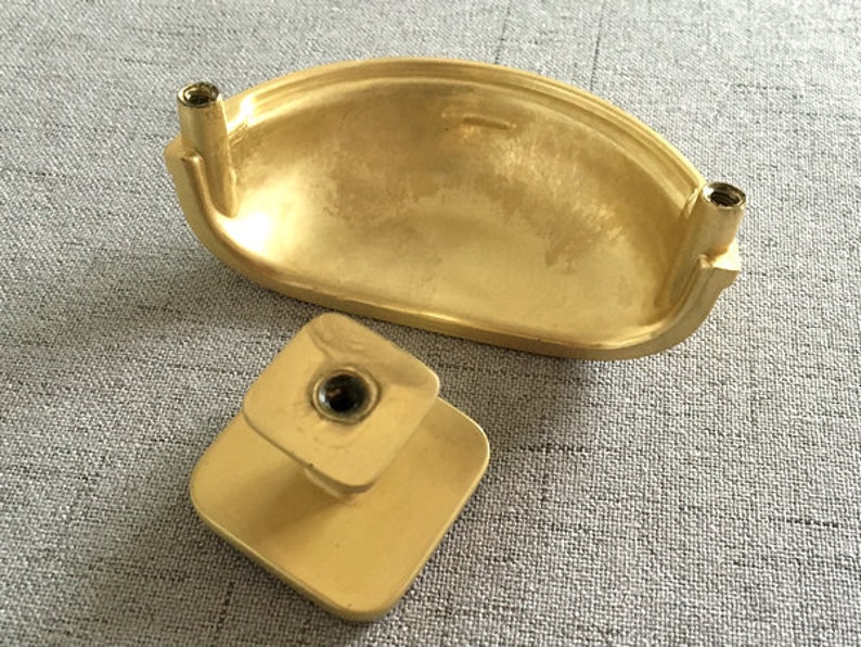 3 Gold Cup Drawer Pull Bin Cabinet Pull Handles Drawer Pulls - Etsy