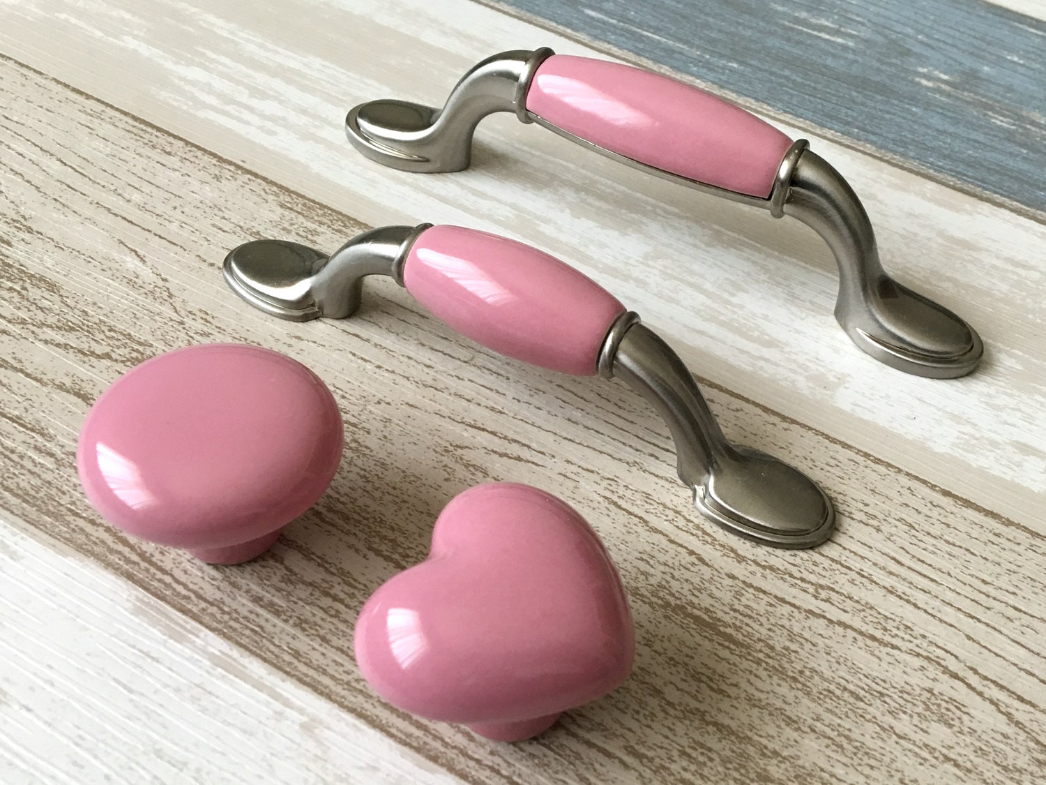 3 3.75 Pink Drawer Pull Handles Cabinet Pulls - Etsy Norway