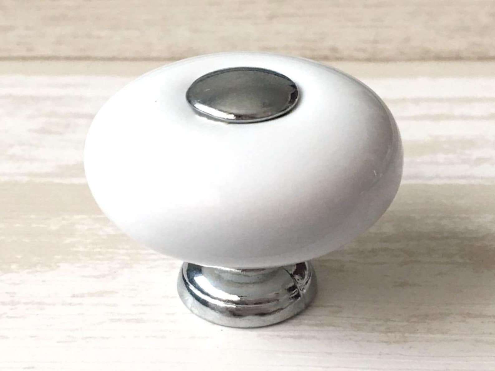 White Silver Knob Cabinet Knobs Pulls Handles Drawer Pull - Etsy