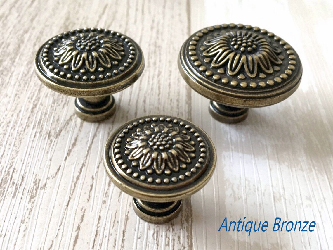 Floral Knobs Shabby Chic Flower Drawer Knob Pull Cabinet Knob | Etsy