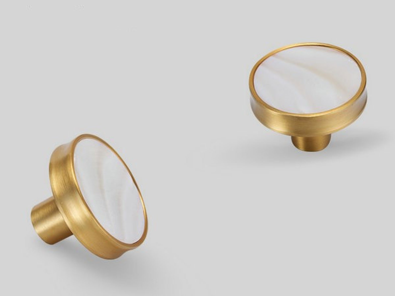 Knob Gold White Shell Cabinet Knob Drawer Pull Handle Knobs | Etsy