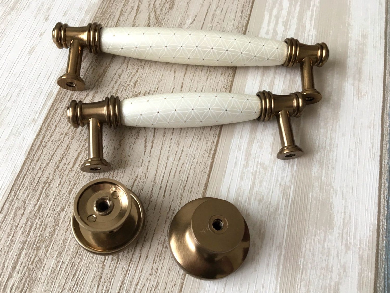 3.75 5 Cream Cabinet Pull Handles Drawer Pulls - Etsy