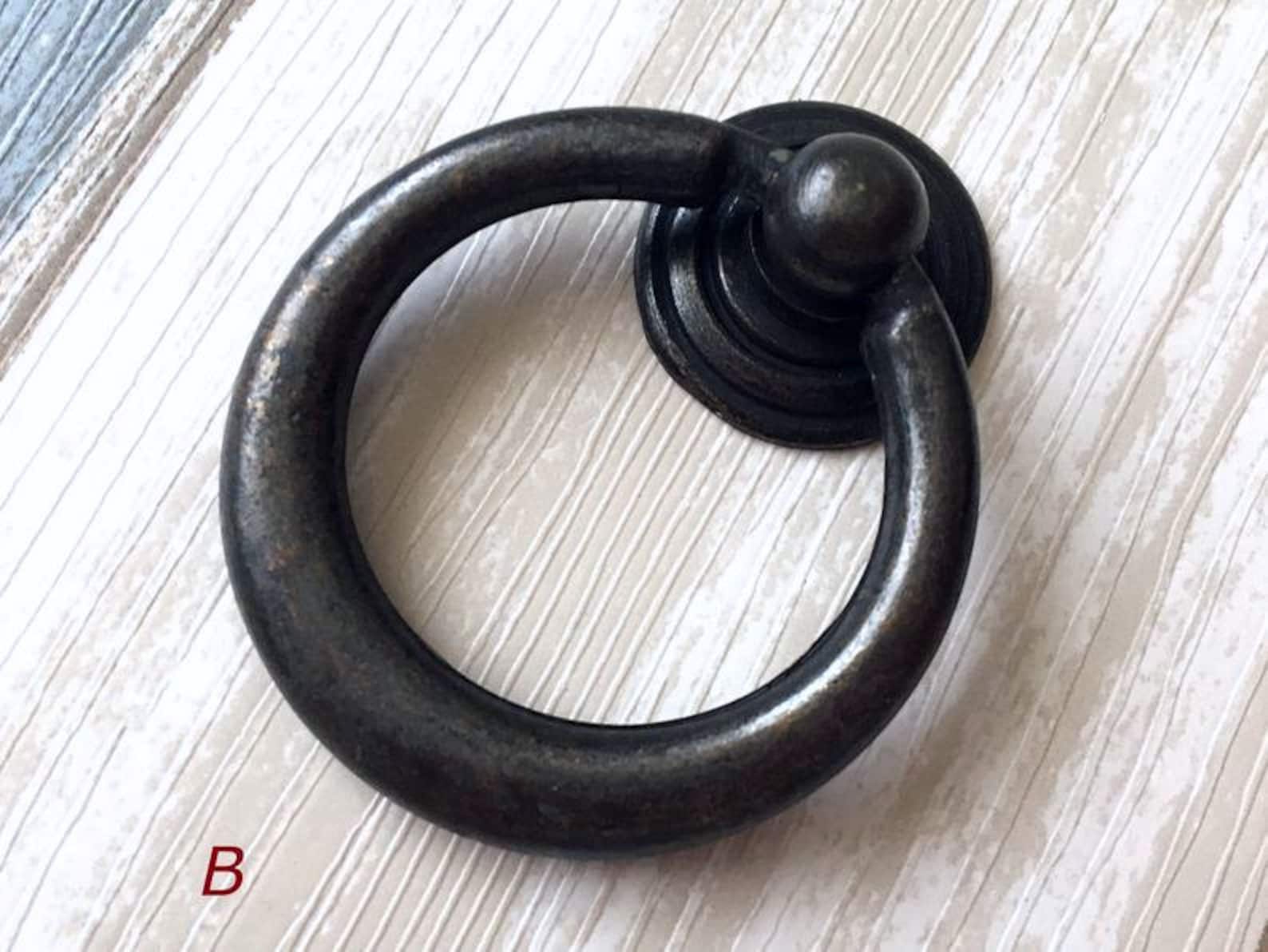 6 Vintage Style Bail Drawer Pull Handle Dark Antique | Etsy