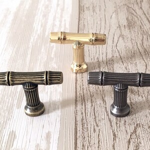 Knob Bamboo Knobs Cabinet Handle Pull Drawer Pulls Drawer - Etsy