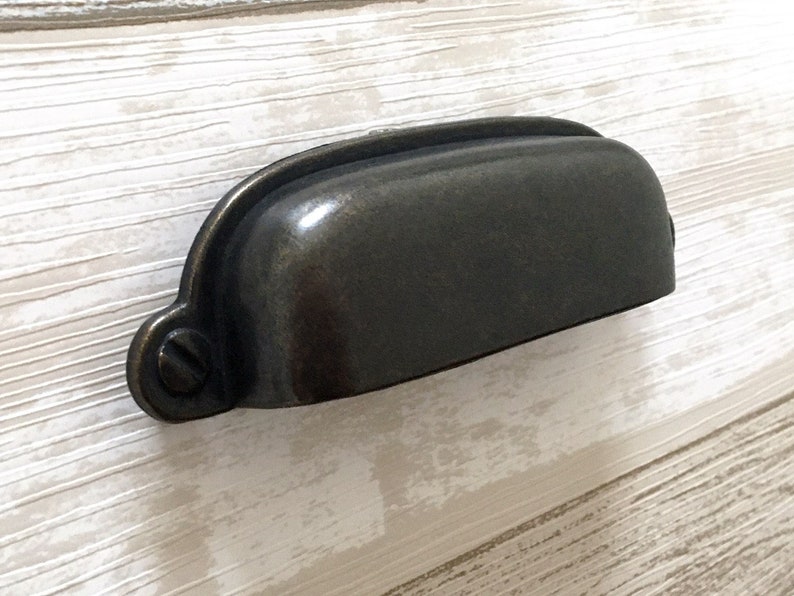 3 1/2 C-C Vintage Look Drawer Pull Cup Handles Dresser - Etsy