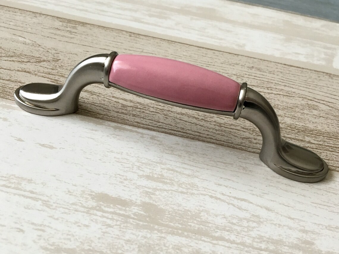 3 3.75 Pink Drawer Pull Handles Cabinet Pulls - Etsy