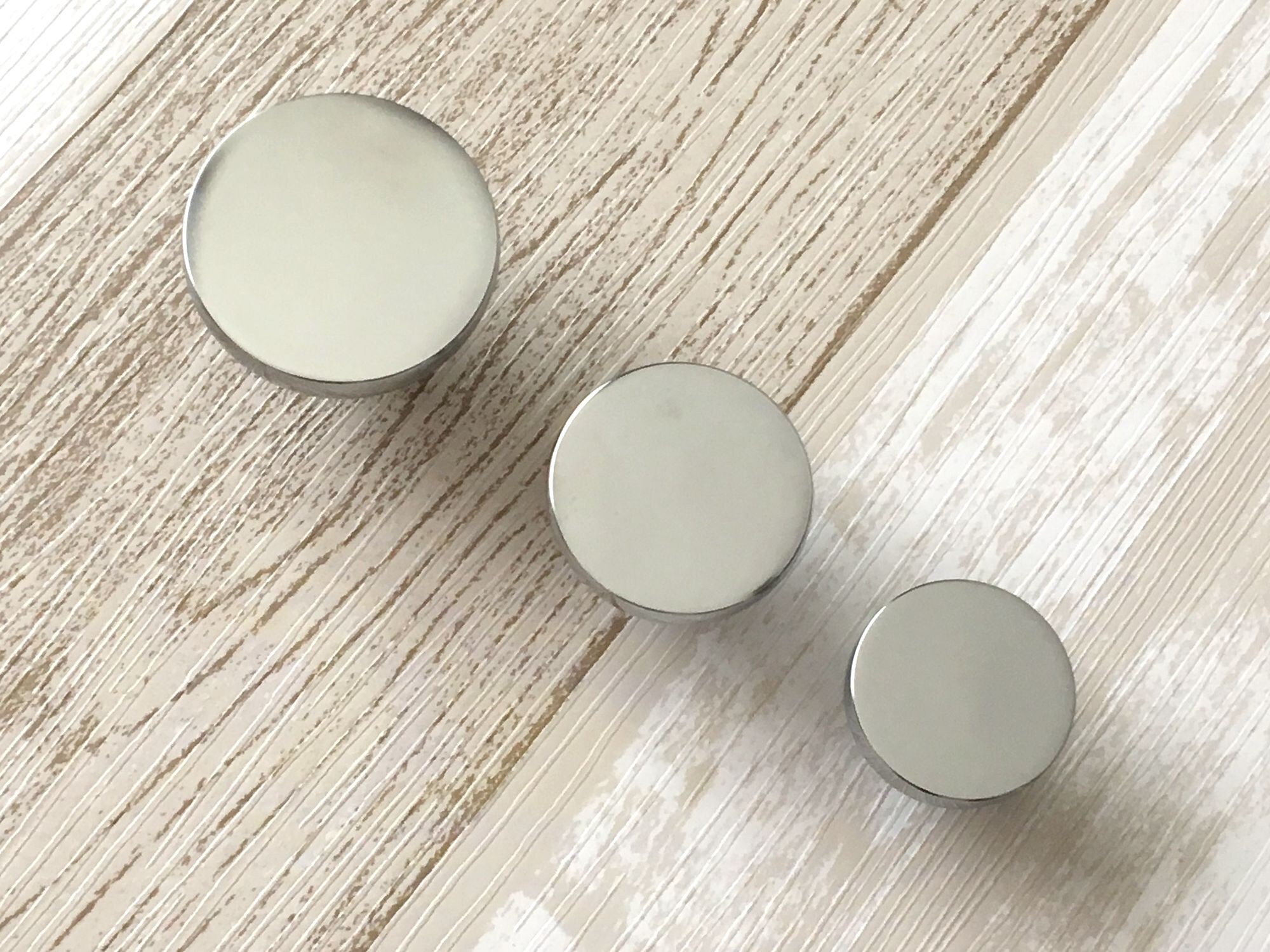 Circle Knob Polished Chrome Silver Knobs Drawer Pulls Drawer - Etsy
