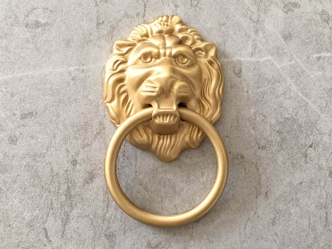 Brass Knob Lion Drawer Pull Drawer Pulls Lion Head Knob Solid Drawer ...