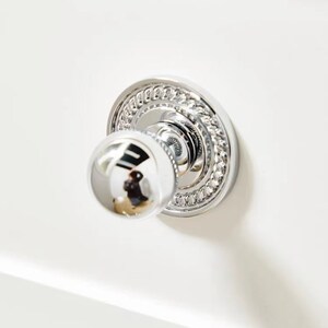 Polished Chrome Brass Cabinet Knobs Backplates Shiny Silver Cupboard ...