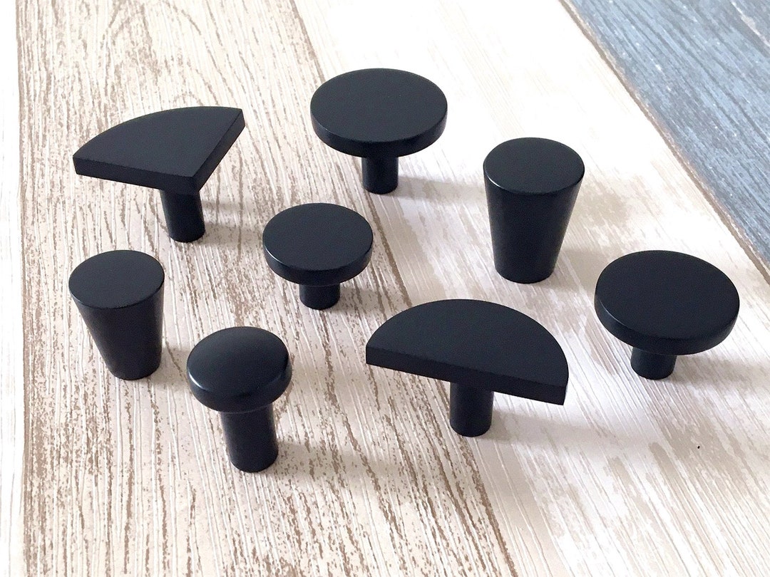 Black Knob Cabinet Pulls Handles Knobs Cabinet Handle Pulls Drawer Pull Dresser Pulls Matte ...