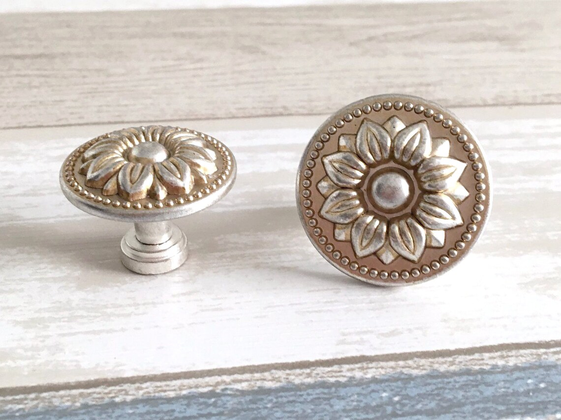 Floral Knobs Shabby Chic Flower Drawer Knob Pull Cabinet Knob - Etsy