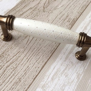 3.75 5 Cream Cabinet Pull Handles Drawer Pulls Handle Dresser Knob ...